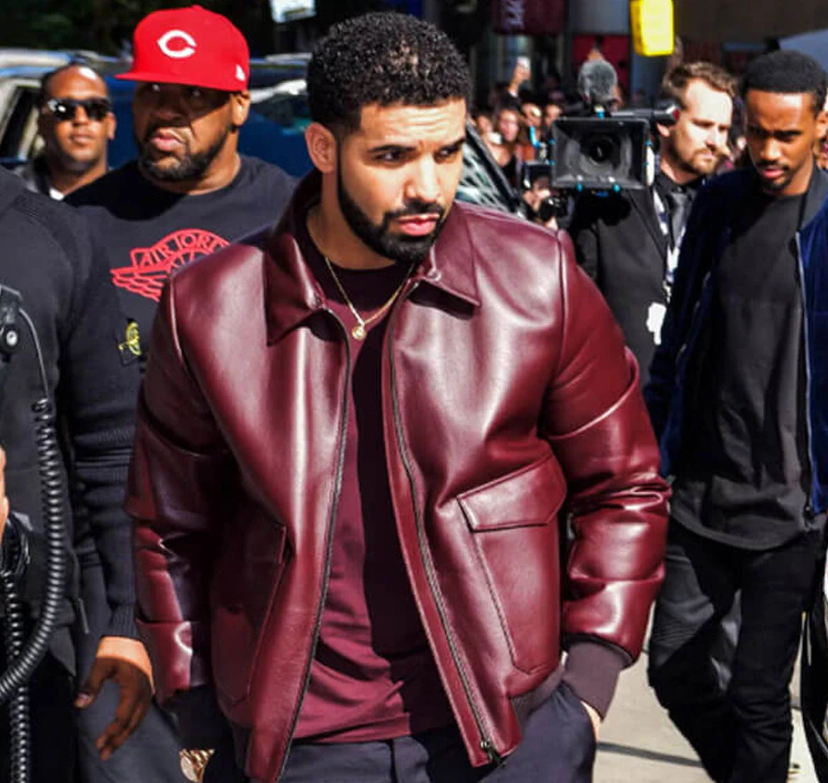 Maroon Leather Jacket - The Prime Jacket